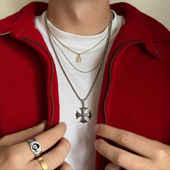 Accessories | Y2k 200s Vintage Heavy Metal Punk Gothic Emo Cross ...